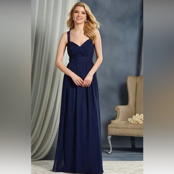 Alfred Angelo | Dresses | Alfred Angelo Black Chiffon Maxi Gown Size ...